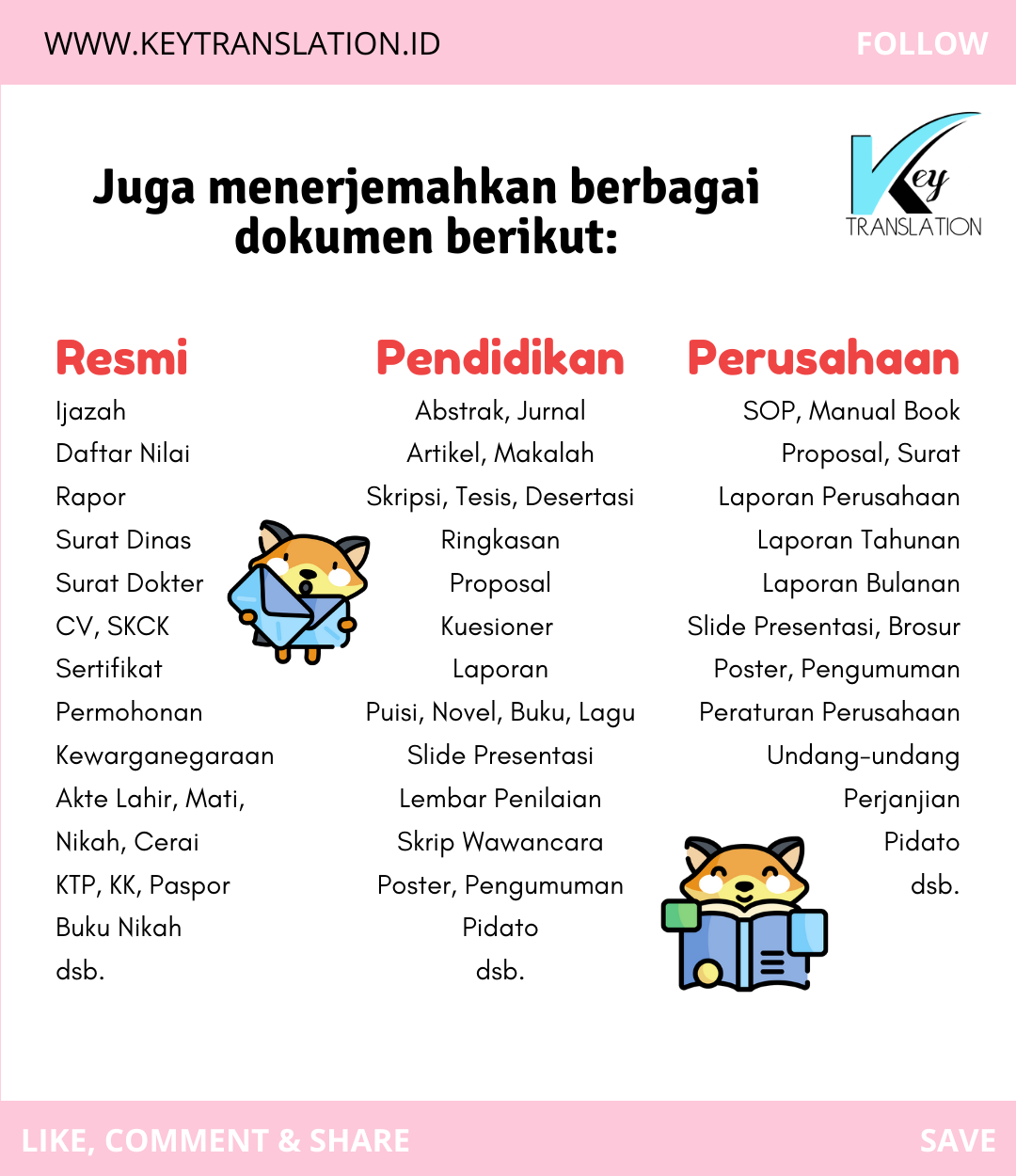 Freelance Translator - Jasa Translate Key Translation